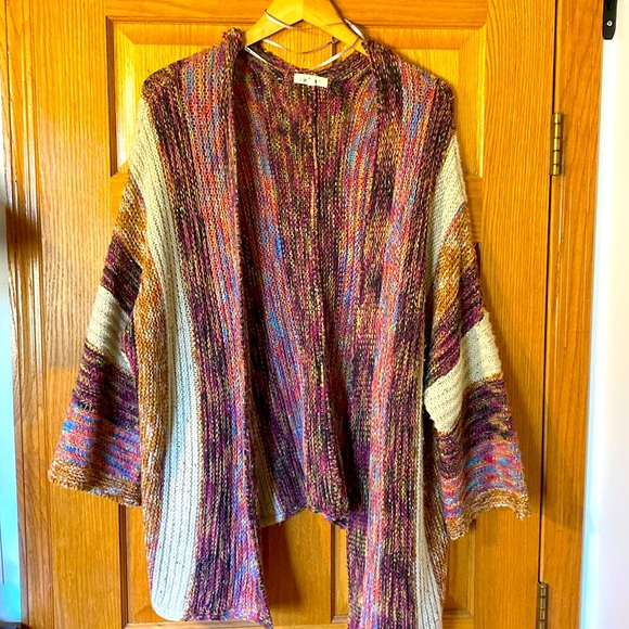 Sweaters | Multi Color Knit Cardigan Size Sm | Poshmark